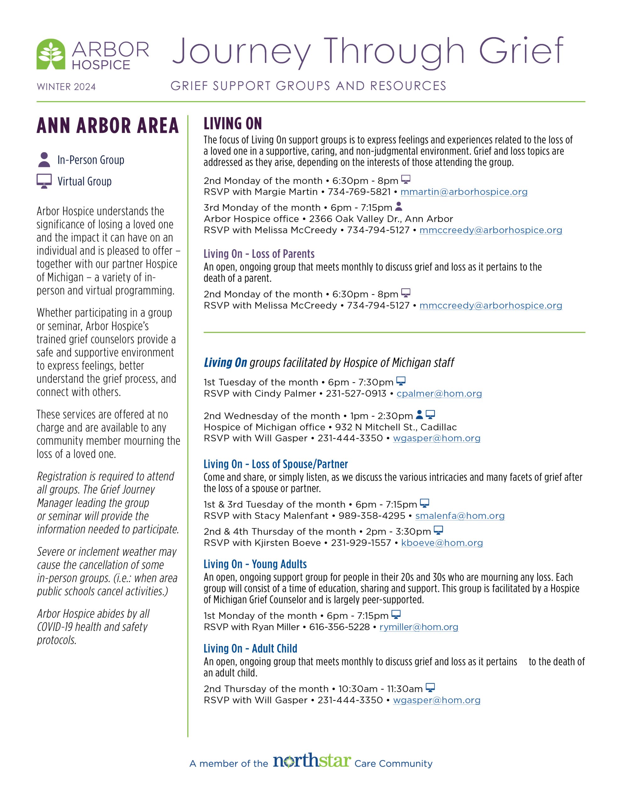 Grief Journey Program – Arbor Hospice